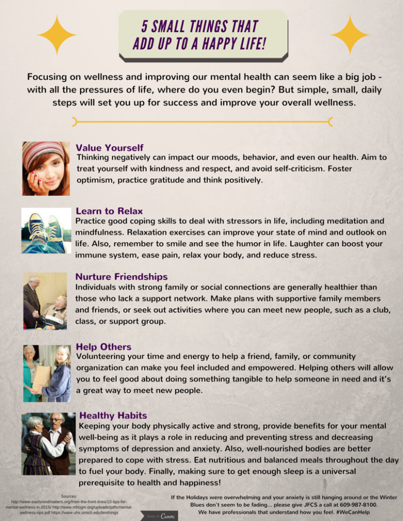 5 Small Things that Add Up to a Happy Life! | JFCS of Greater Mercer County
